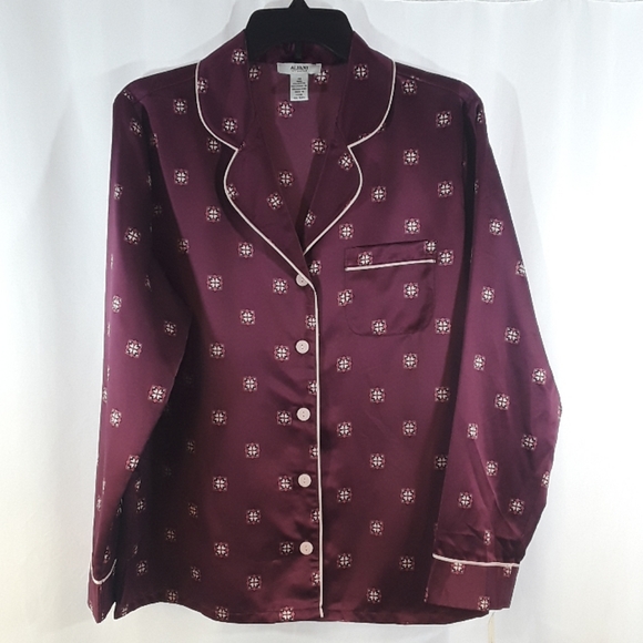 Alfani | Intimates & Sleepwear | Alfani Satin Notch Collar Pajama Set ...